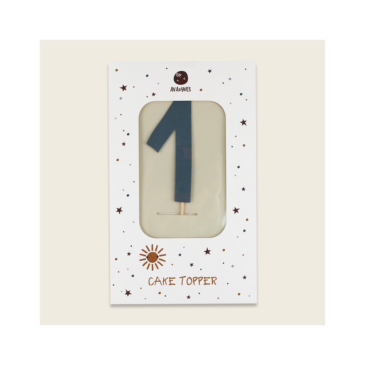 Ava & Yves - Cake Topper- Zahl 1 - Adventure, 1,99